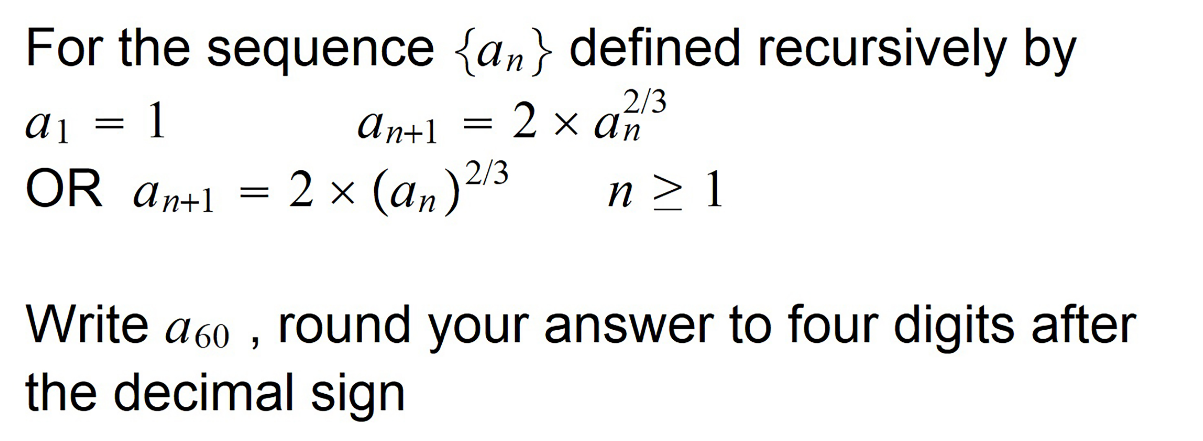 For the sequence {an} defined recursively by | Chegg.com