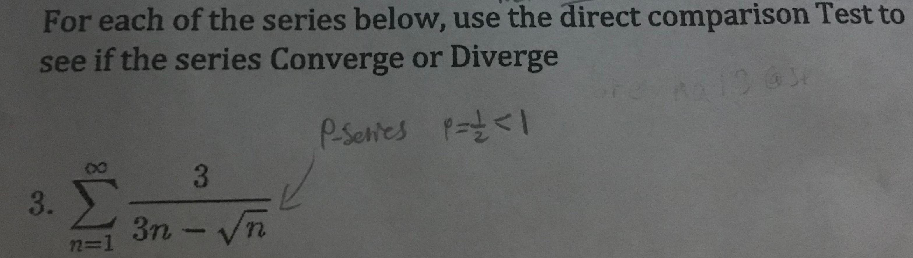 Solved For each of the series below, use the direct | Chegg.com