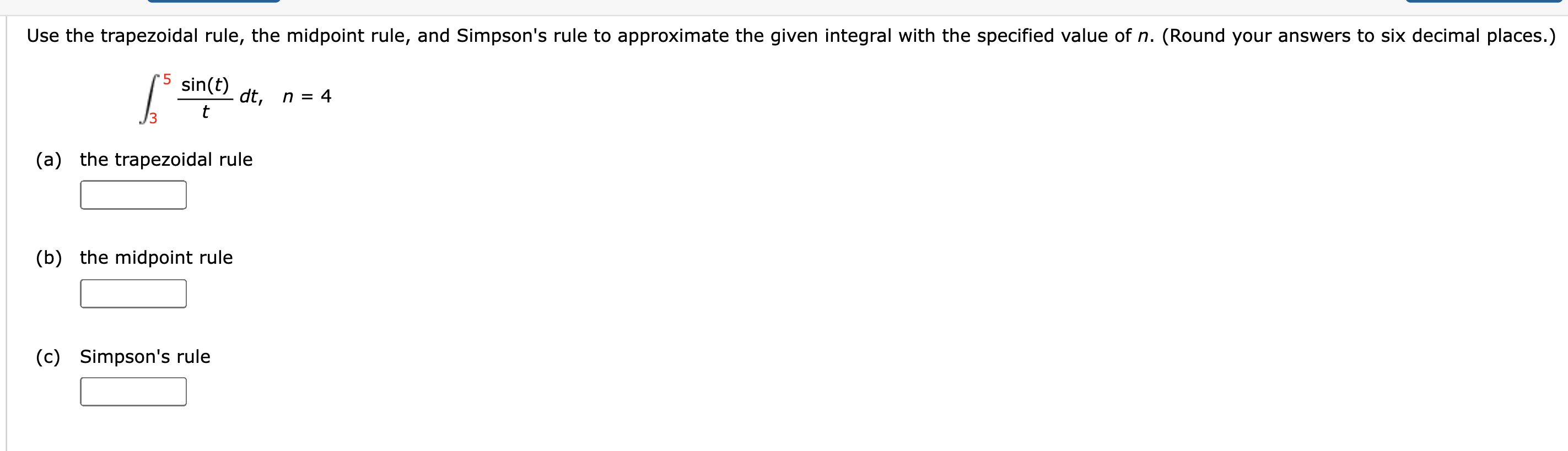 Solved Use the trapezoidal rule, the midpoint rule, and | Chegg.com