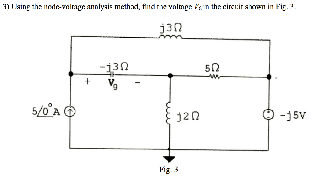 Solved 3) Using the node-voltage analysis method, find the | Chegg.com