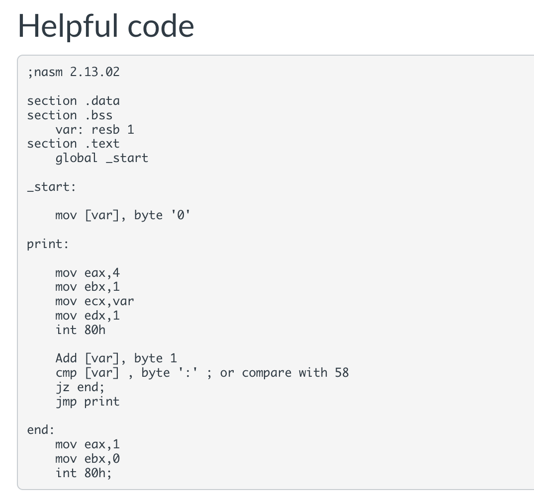 Solved Assignment Using a variable with the value 9 in it. | Chegg.com