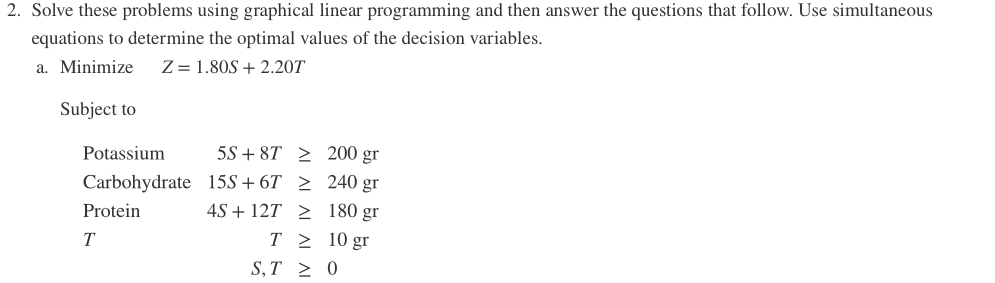 Solved 2. Solve these problems using graphical linear | Chegg.com