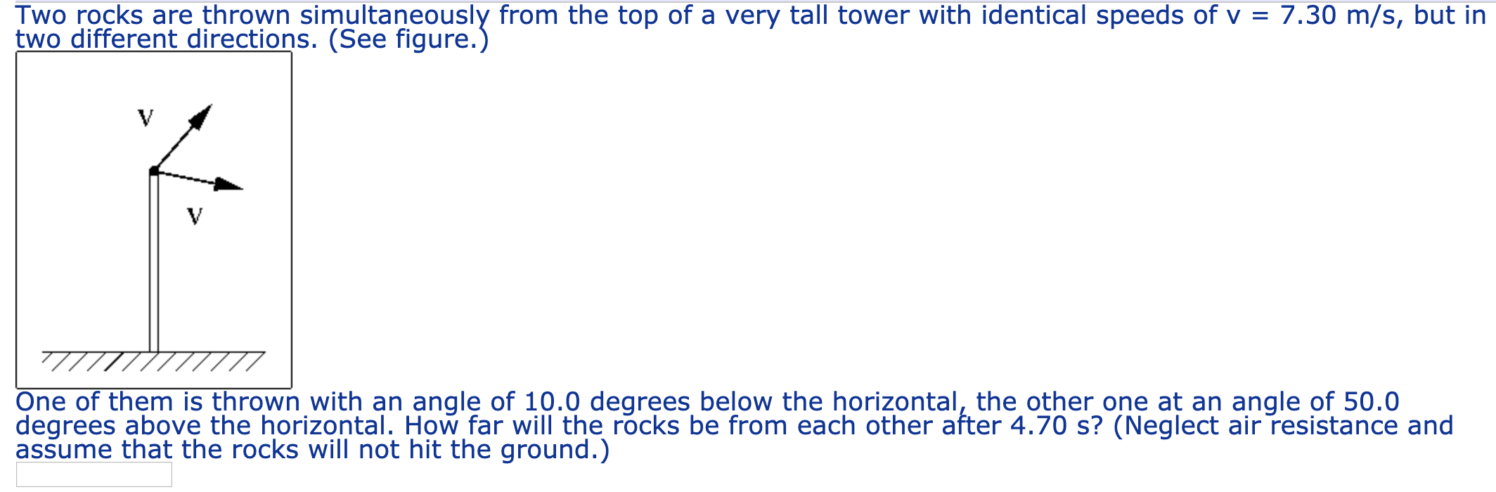 Solved Two rocks are thrown simultaneously from the top of a | Chegg.com