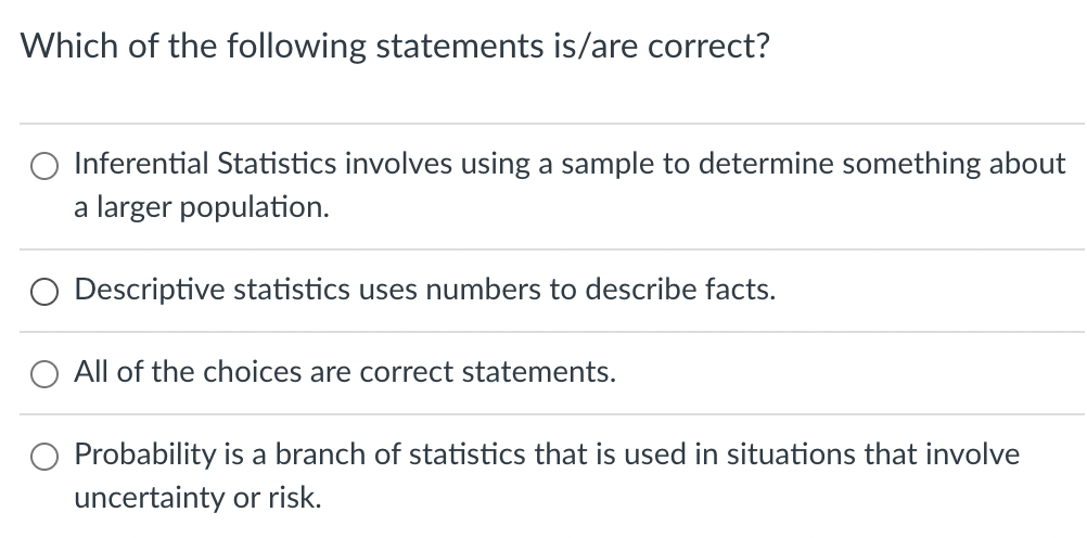 Solved Which of the following statements is/are correct? | Chegg.com