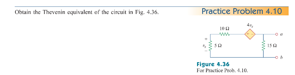 Solved Obtain the Thevenin equivalent of the circuit in Fig. | Chegg.com