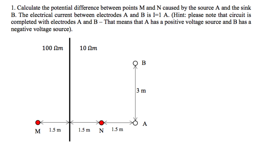 1. Calculate the potential difference between points | Chegg.com