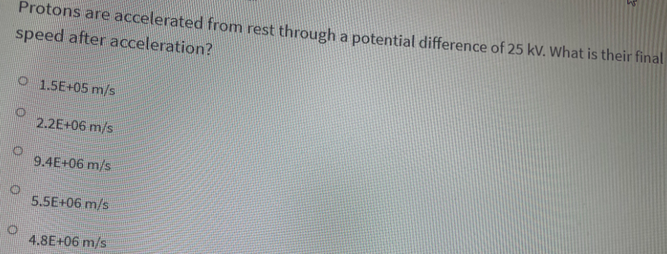 Solved Protons are accelerated from rest through a potential | Chegg.com