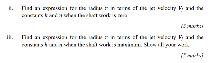 Solved For a Pelton wheel with a fixed turning angle (less | Chegg.com