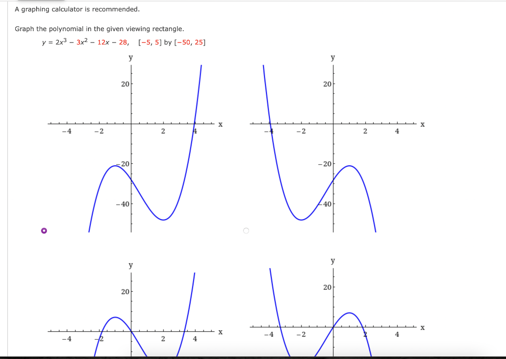 Solved A graphing calculator is recommended. Graph the | Chegg.com