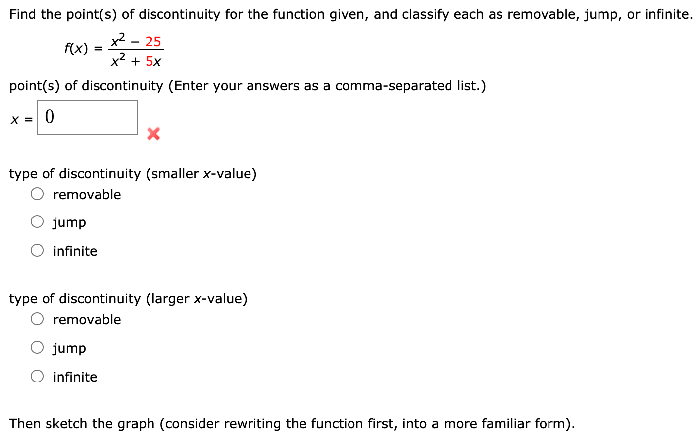 Solved Find the point(s) of discontinuity for the function | Chegg.com