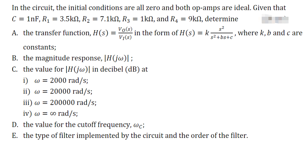 Solved In the circuit, the initial conditions are all zero | Chegg.com