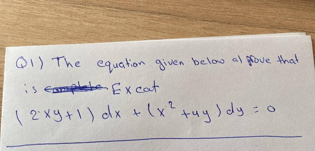 Solved QI) The equation given below as prove that is compete | Chegg.com