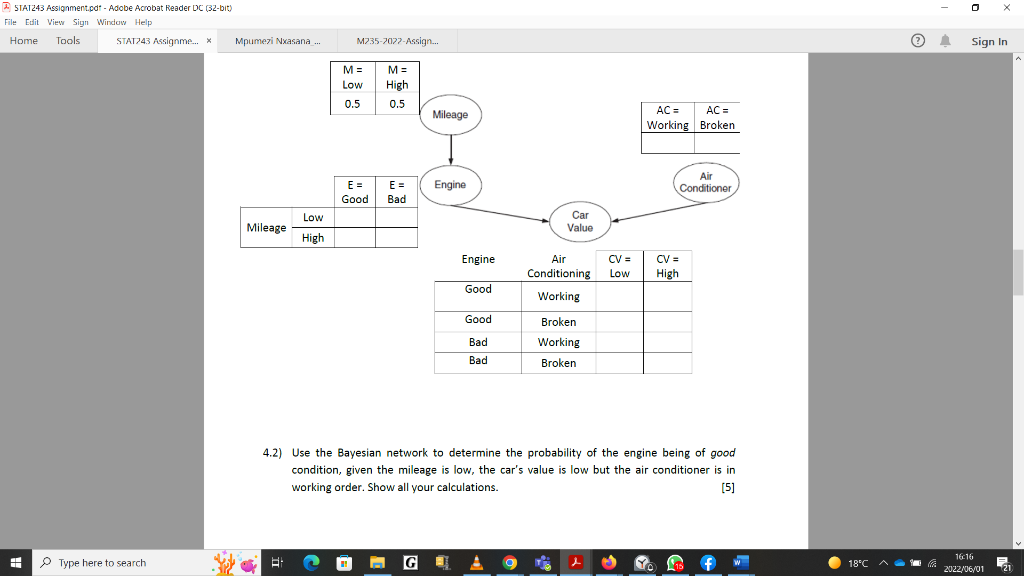 Solved STAT243 Assignment.pdt - Adobe Acrobat Reader DC | Chegg.com