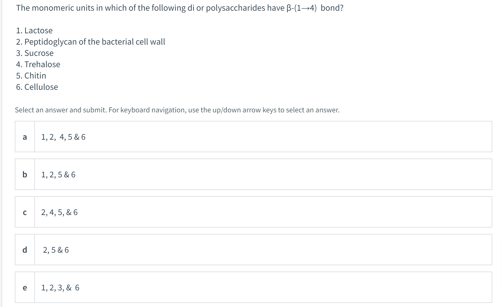Solved The monomeric units in which of the following di or | Chegg.com