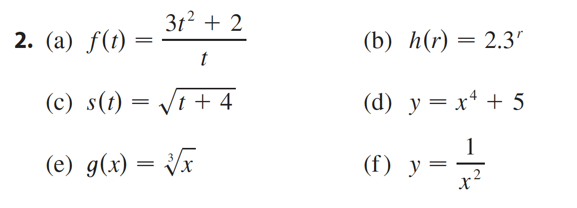 Solved 1-2 Classify each function as a power function, root | Chegg.com