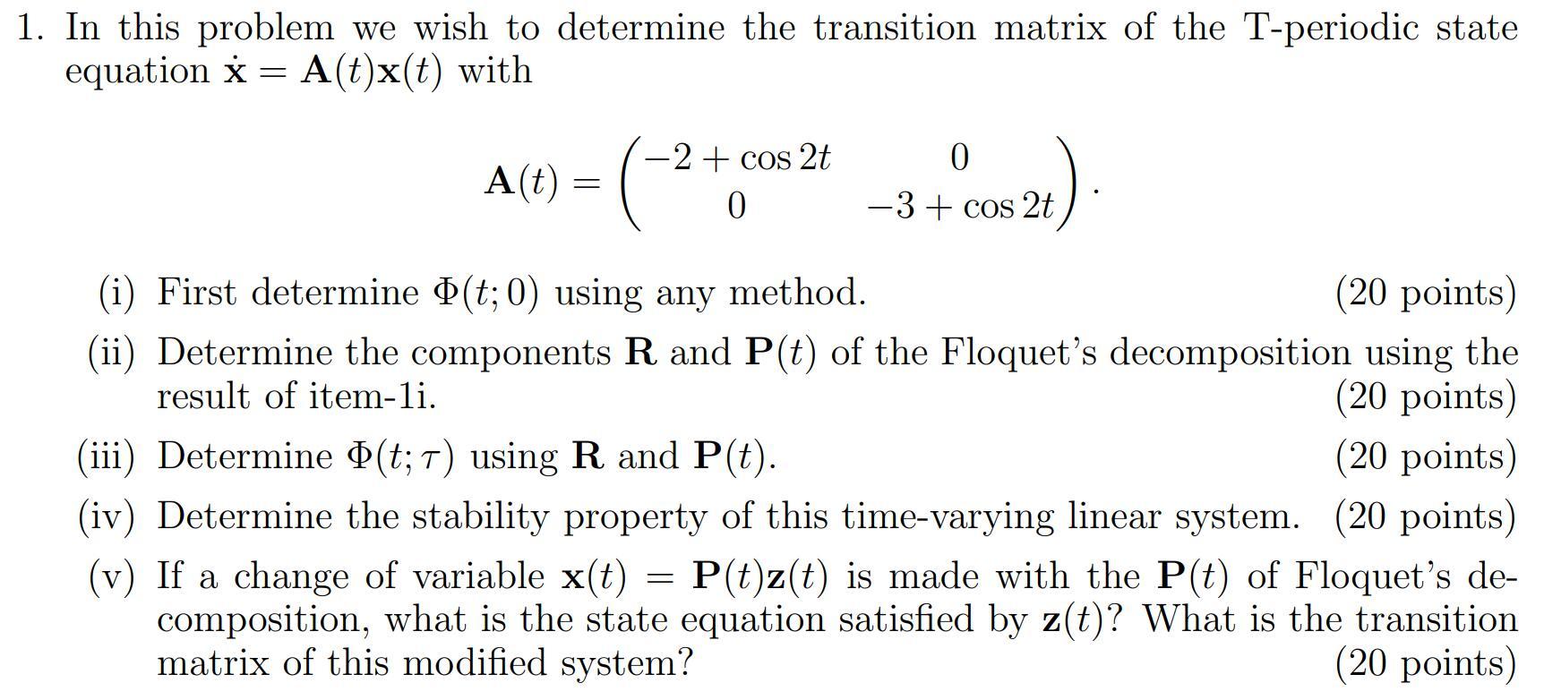 1. In this problem we wish to determine the | Chegg.com