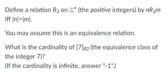 Solved Define a relation R2 on Z+ (the positive integers) by | Chegg.com