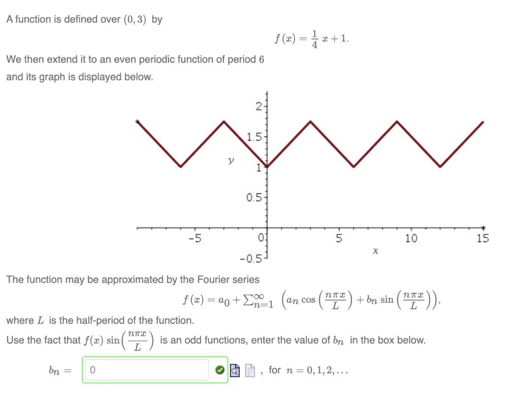 Solved A function is defined over (0,3) by f(x)=41x+1 We | Chegg.com