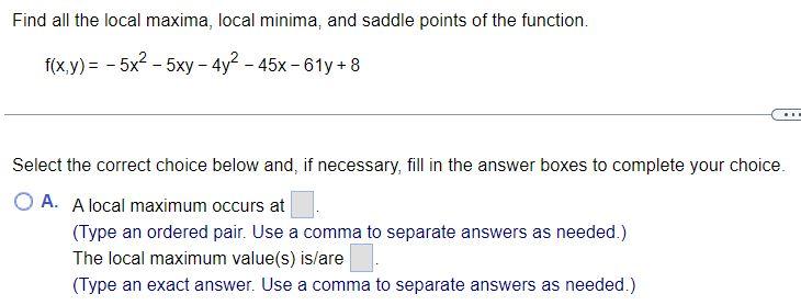 Solved Please find local Max and where it is located. There | Chegg.com