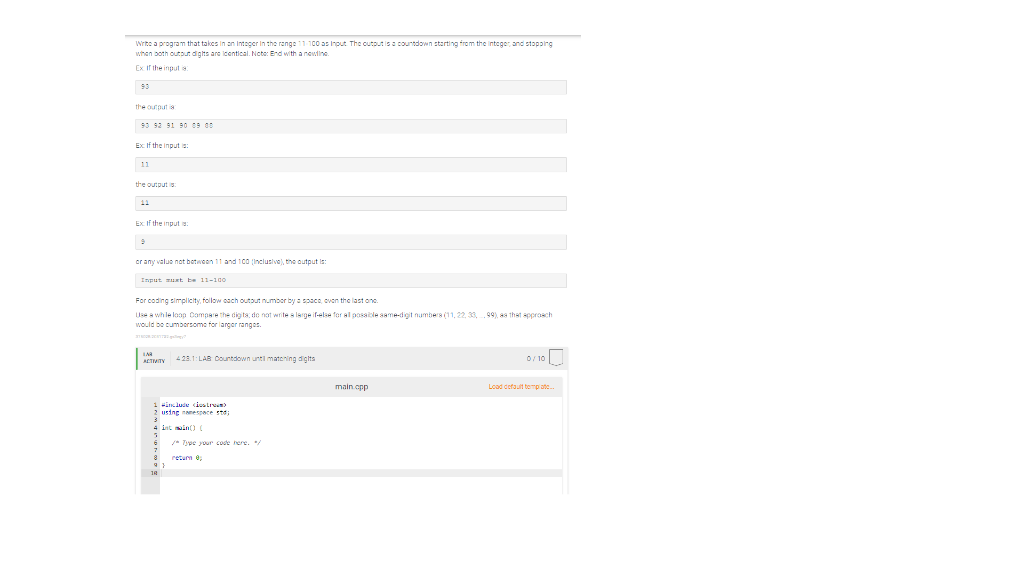 Solved Write A Program That Takes In An Integer In The Range