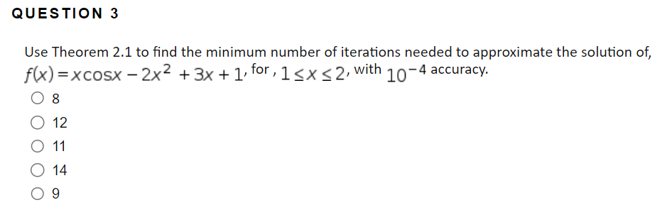 Solved Use Theorem 2.1 to find the minimum number of | Chegg.com