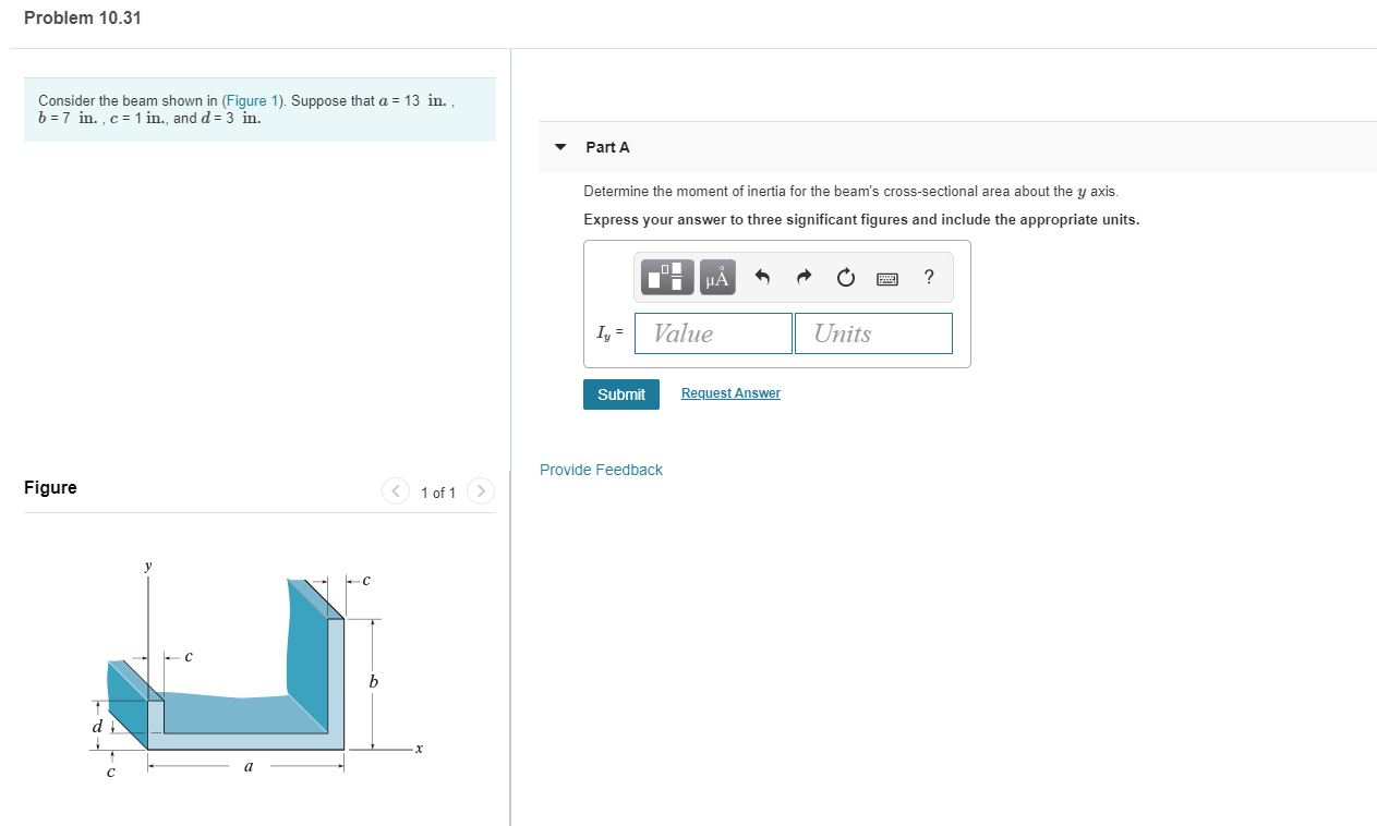 Solved Problem 10.31 Consider the beam shown in (Figure 1). | Chegg.com
