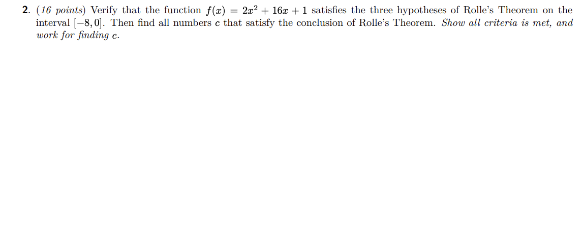 Solved 2. (16 points) Verify that the function | Chegg.com