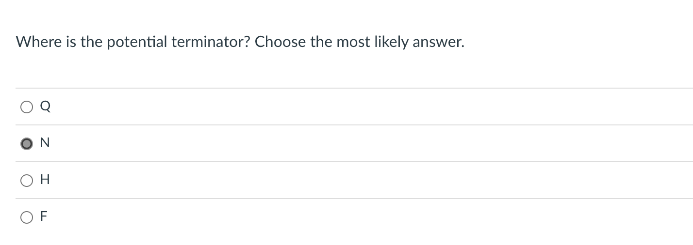 Solved 15−1d Gene M has two exons and one intro, positioned | Chegg.com