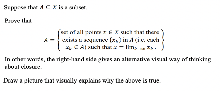 Solved Suppose that Asubex is a subset.Prove that?bar (A)={[ | Chegg.com