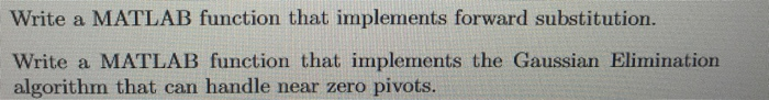 Solved Write A Matlab Function That Implements Forward