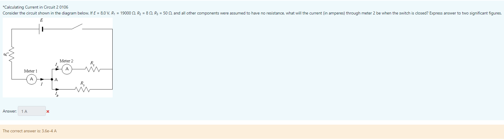 Solved *Calculating Current in Circuit 2 0106 Consider the | Chegg.com
