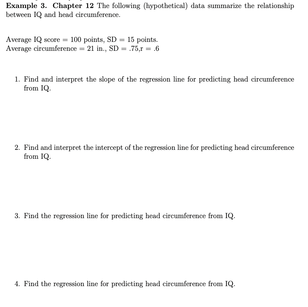 Solved Example 3. Chapter 12 The following (hypothetical) | Chegg.com