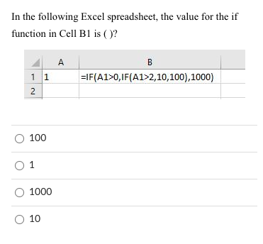 Solved In the following Excel spreadsheet, the value for the | Chegg.com