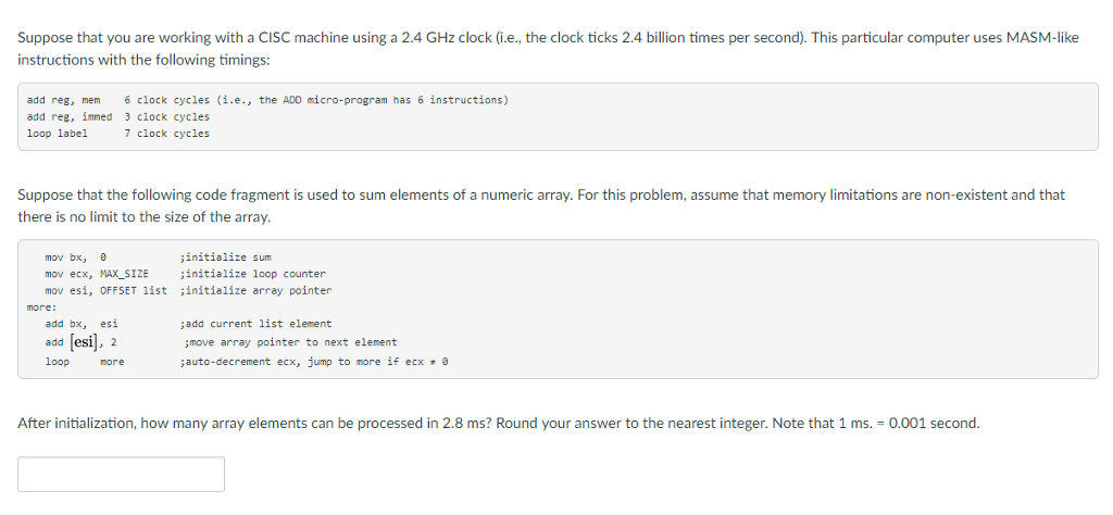 Solved Suppose that you are working with a CISC machine | Chegg.com