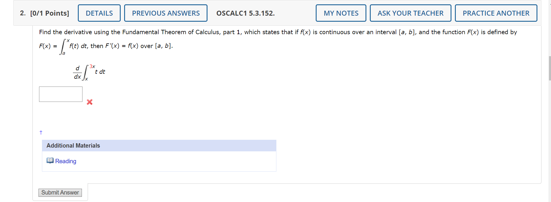 Solved Find the derivative using the Fundamental Theorem of | Chegg.com