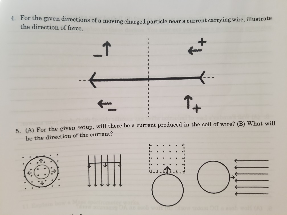 Solved 3. For the given directions of current, illustrate | Chegg.com