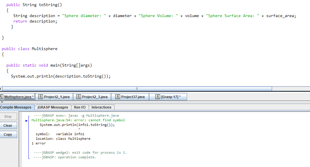 Solved class Sphere // Sphere class { private double | Chegg.com
