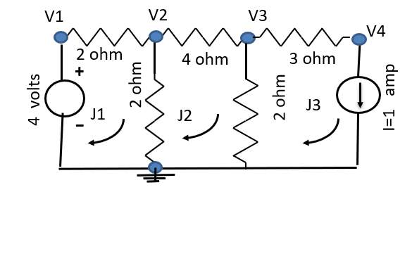 Solved For the indicated circuit Calculate the currents J1 | Chegg.com