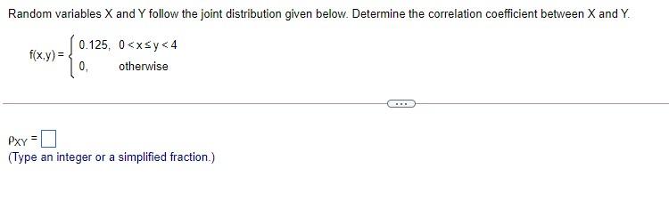 Solved Random variables X and Y follow the joint | Chegg.com