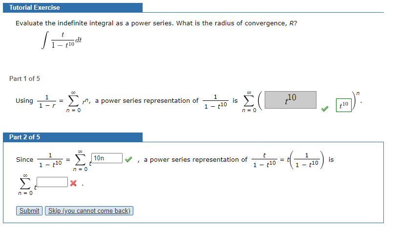 Solved Tutorial Exercise Evaluate the indefinite integral as | Chegg.com