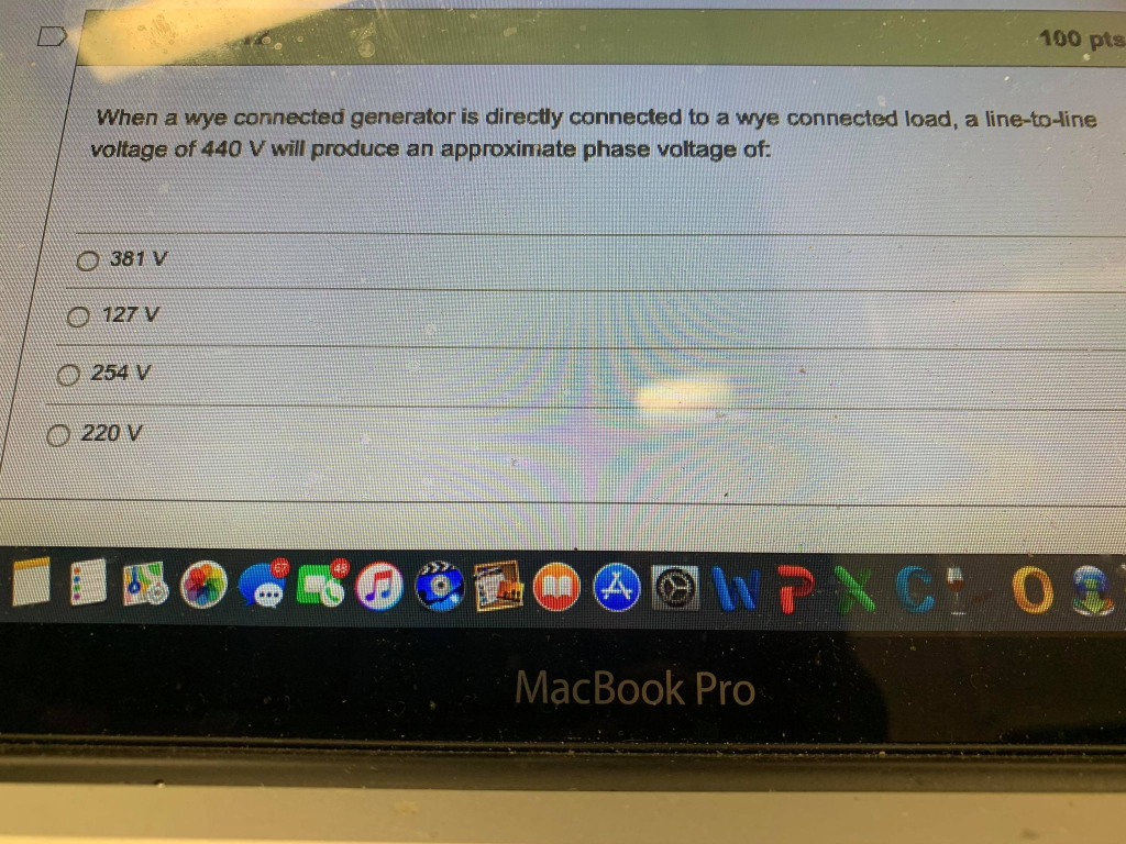 Solved o 100 pts When a wye connected generator is directly | Chegg.com