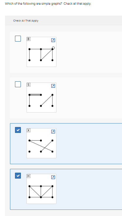 Solved Which of the following are simple graphs? Check all | Chegg.com