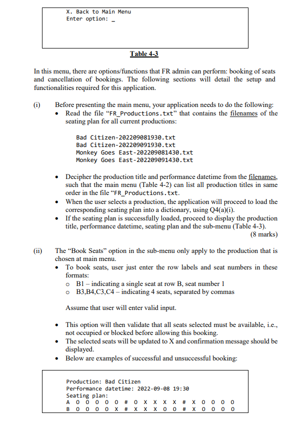 Solved functions to make the program modular. FR (Fry Rice) | Chegg.com