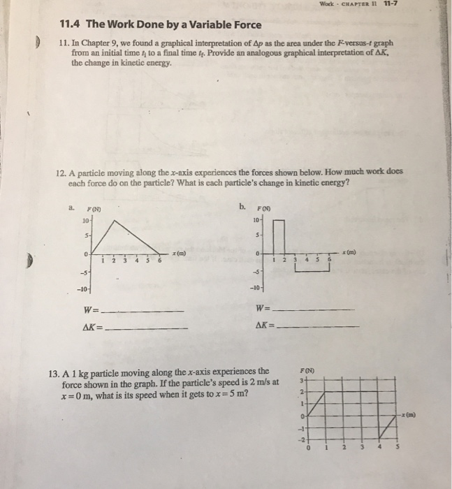 Solved Wock CHAPTER 11 11-7 11.4 The Work Done by a Variable | Chegg.com