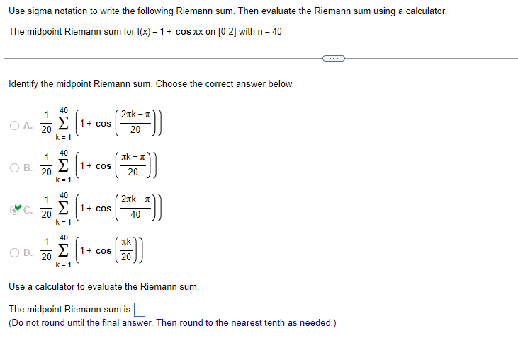 Solved Use sigma notation to write the following Riemann | Chegg.com