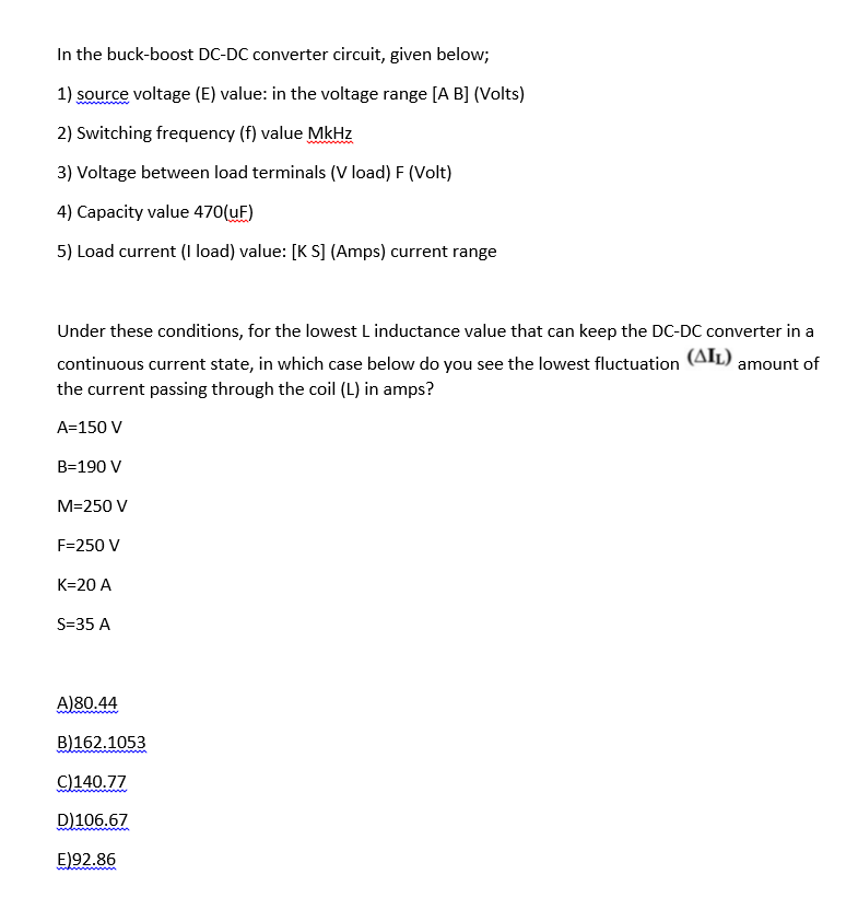 Solved In the buck-boost DC-DC converter circuit, given | Chegg.com