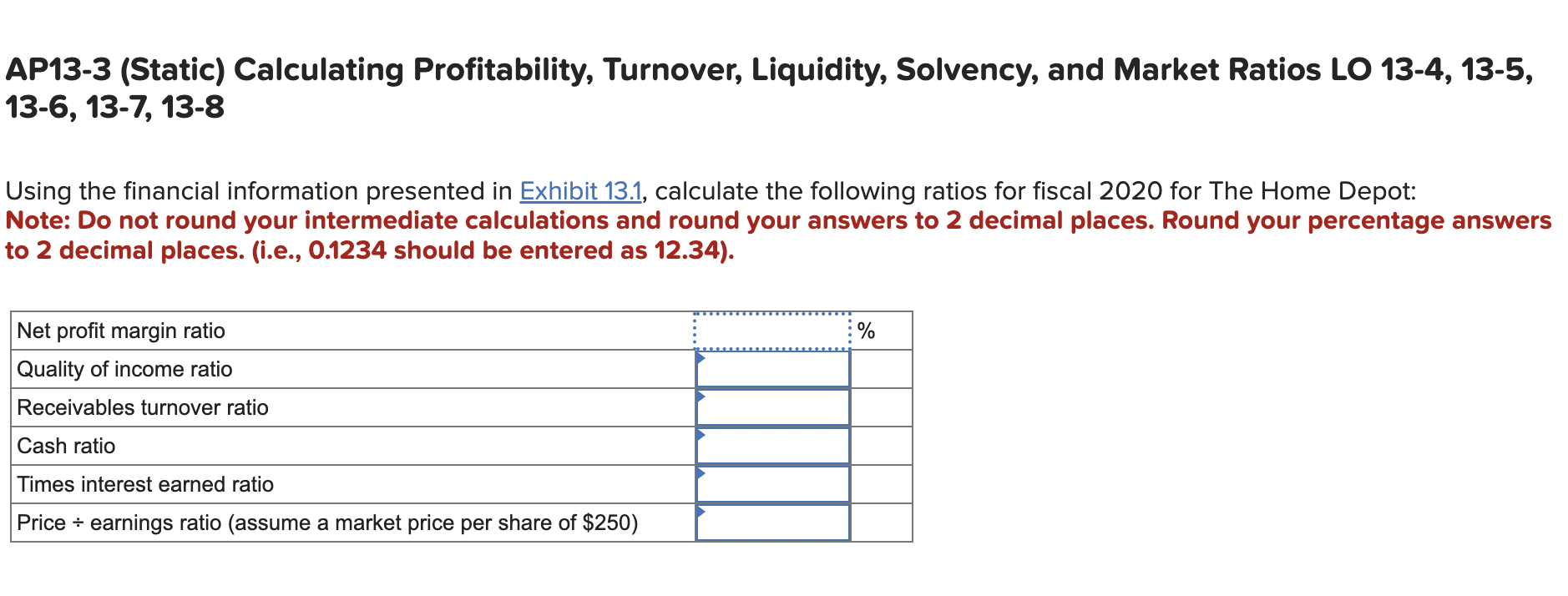 Solved AP13-3 (Static) Calculating Profitability, Turnover, | Chegg.com
