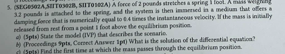 Solved Solve the following differential equation word | Chegg.com