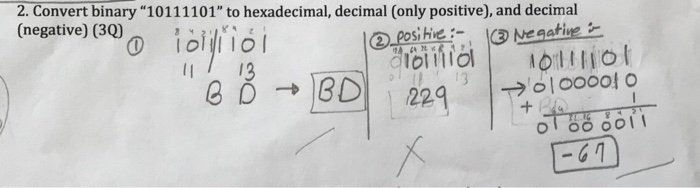 Solved 2 Convert Binary 10111101 To Hexadecimal Decimal 
