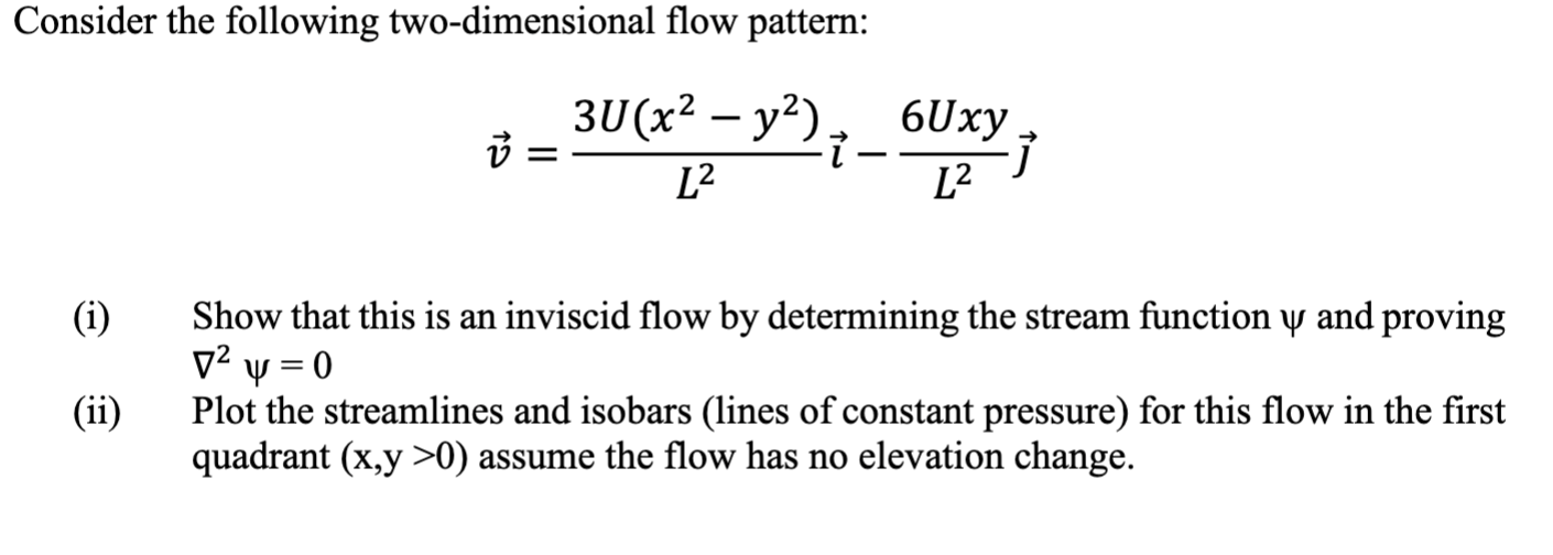 Solved Consider the following two-dimensional flow pattern: | Chegg.com